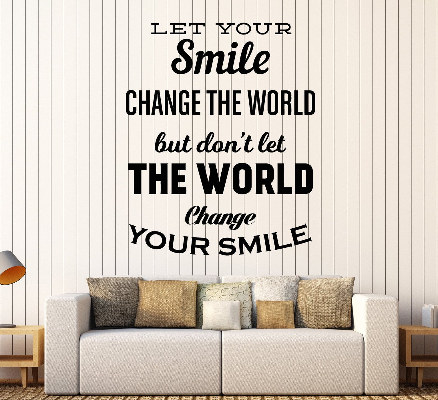 Vinyl Wall Decal Inspired Quote Positive Decor House Interior Stickers ...