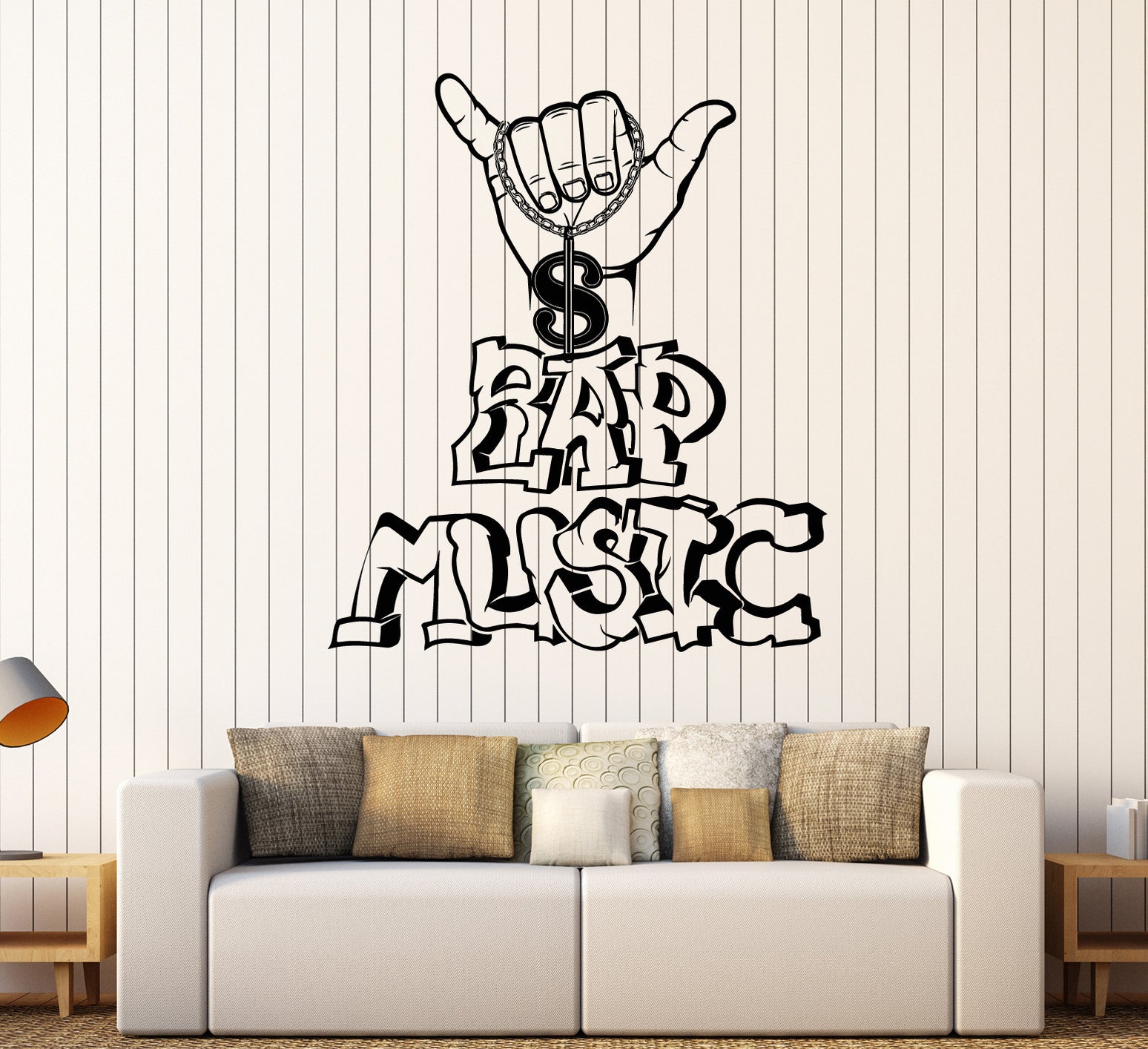 Vinyl Wall Decal Rap Music Teen Room Hip Hop Decor Stickers Unique Gif ...