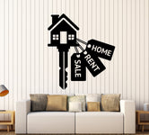 Vinyl Wall Decal Real Estate Keys House Home Rent Stickers Murals Uniq ...