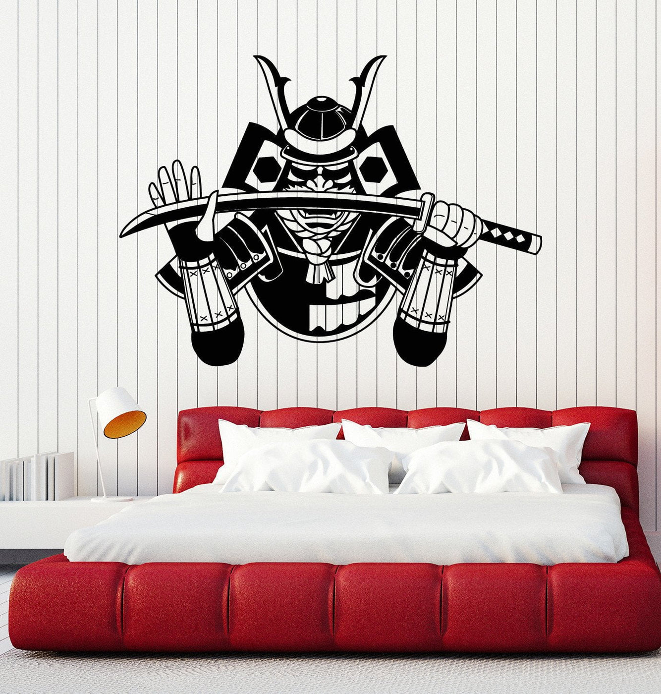 Vinyl Wall Decal Samurai Japanese Warrior Katana Armor Stickers Mural ...