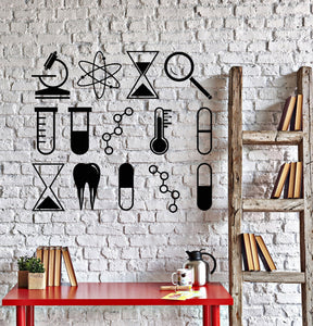 Vinyl Wall Decal Science University School Laboratory Chemistry Sticke ...