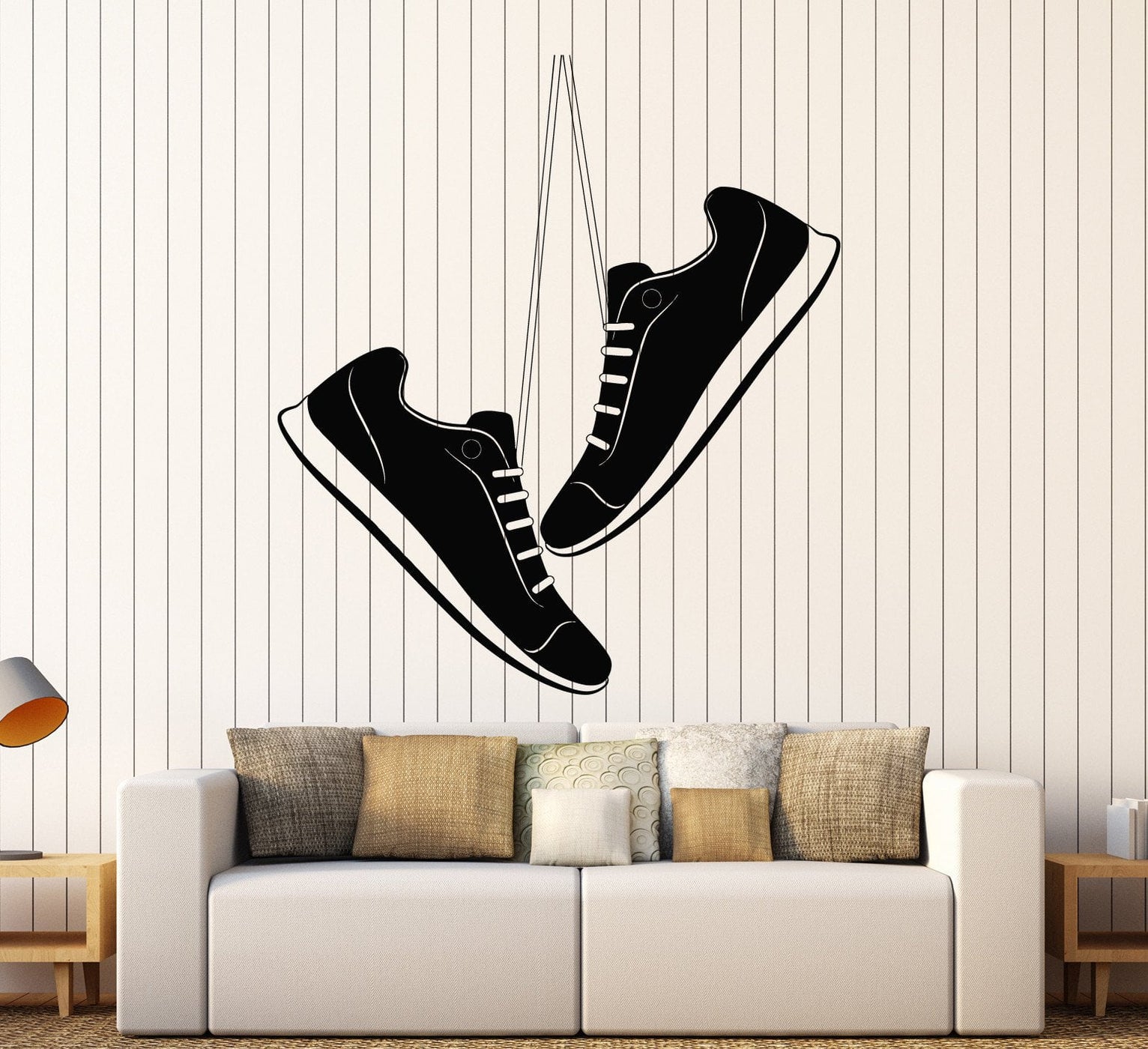 Vinyl Wall Decal Sports Shoes Teen Room Kids Stickers Mural Unique Gif ...
