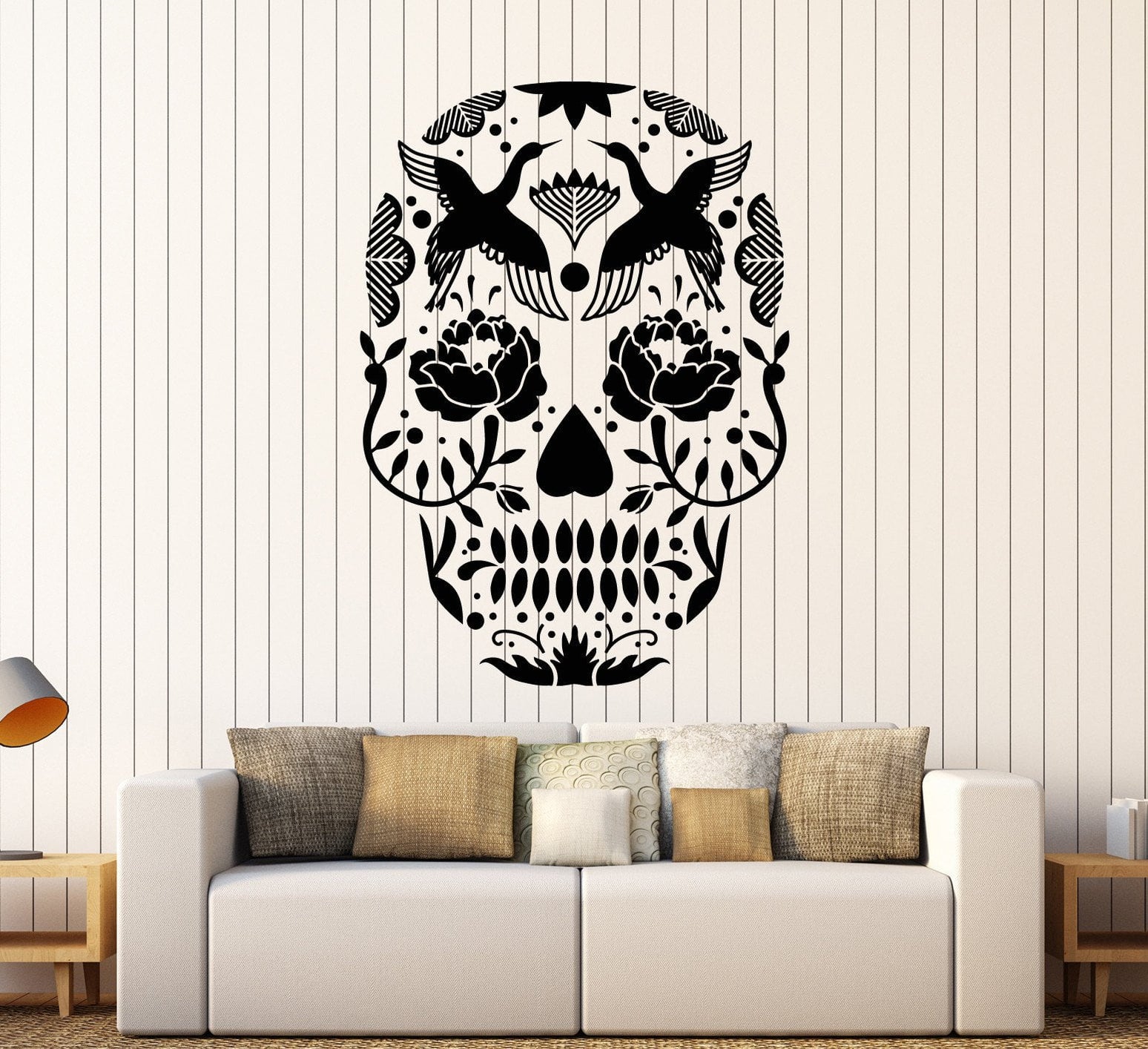 Vinyl Wall Decal Calavera Sugar Skull Mexican Art Stickers Unique Gift ...