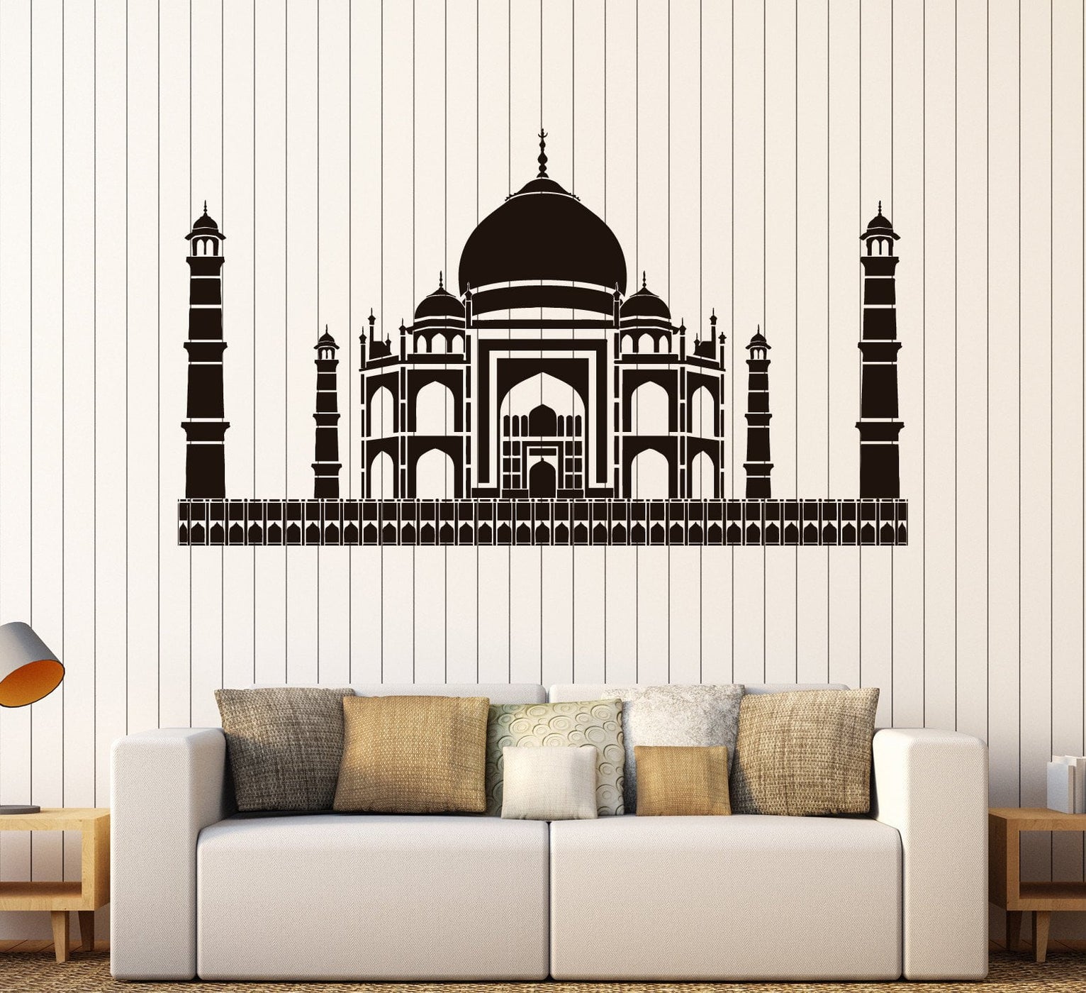 Vinyl Wall Decal Taj Mahal Architecture Mosque India Stickers Unique G ...