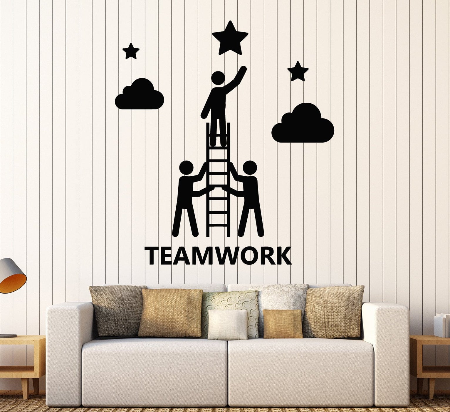 Vinyl Wall Decal Teamwork Office Decor Company Stickers Mural Unique G ...
