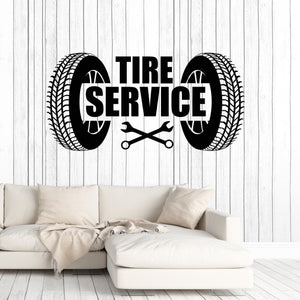 Vinyl Wall Decal Tire Service Repair Garage Car Stickers Murals Unique ...