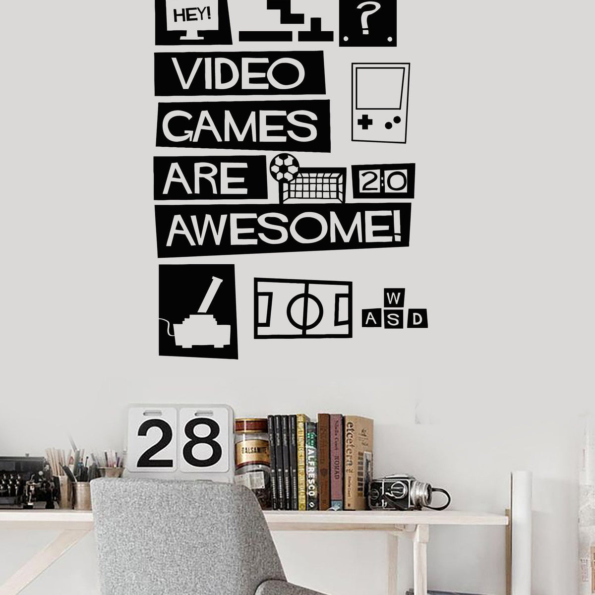 Vinyl Wall Decal Video Games Quote Gaming Teen Room Stickers Unique Gi ...