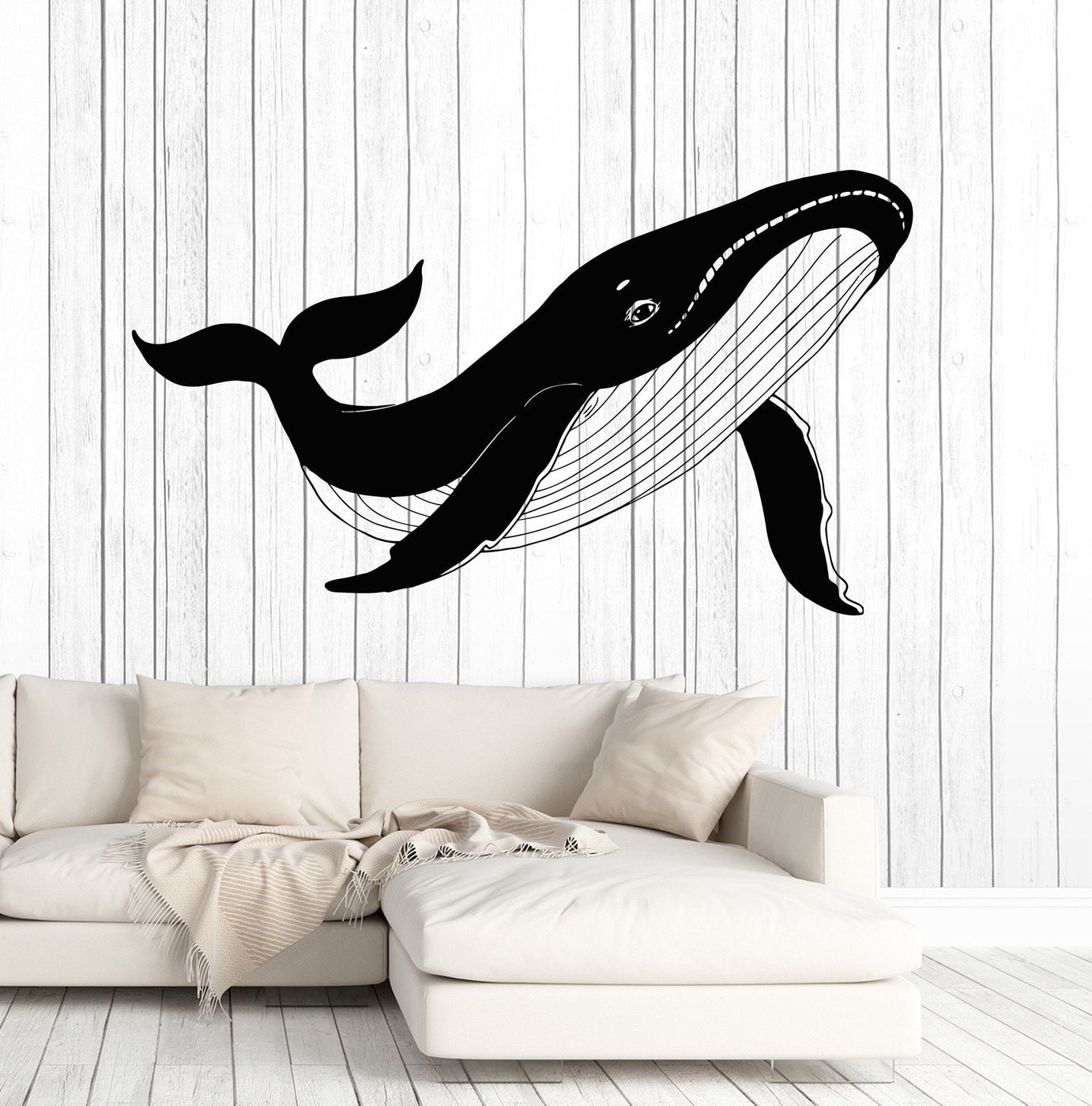 Vinyl Wall Decal Whale Marine Animals Ocean Room Art Stickers Murals U ...