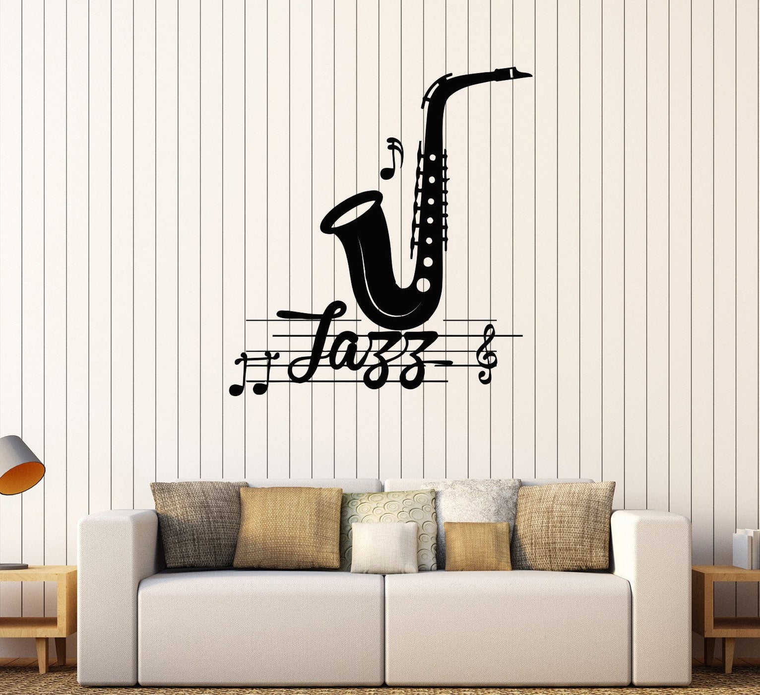 Vinyl Wall Decal Jazz Music Musical Room Decoration Stickers Mural Uni ...