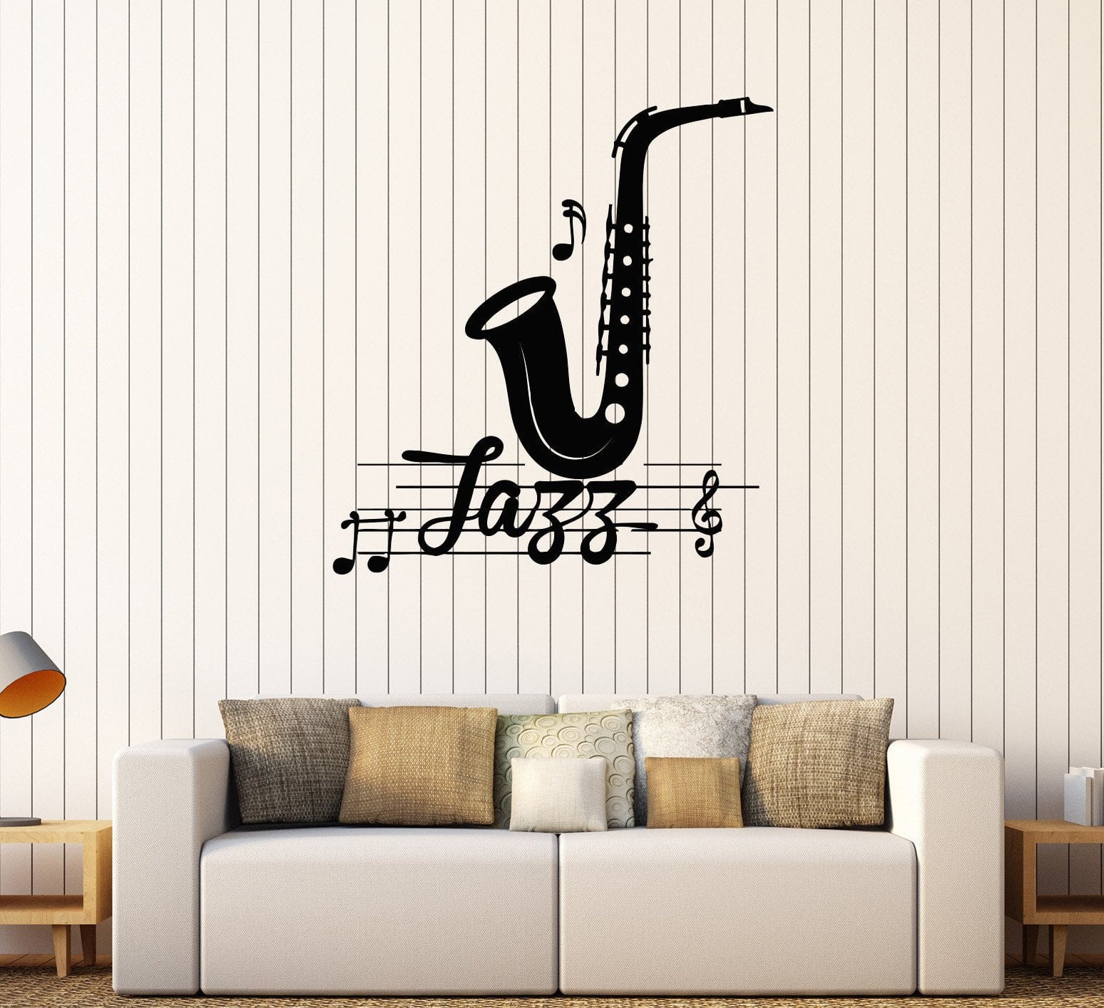 Vinyl Wall Decal Jazz Music Musical Room Decoration Stickers Mural Uni ...