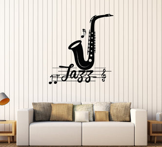 Vinyl Wall Decal Jazz Music Musical Room Decoration Stickers Mural Uni ...