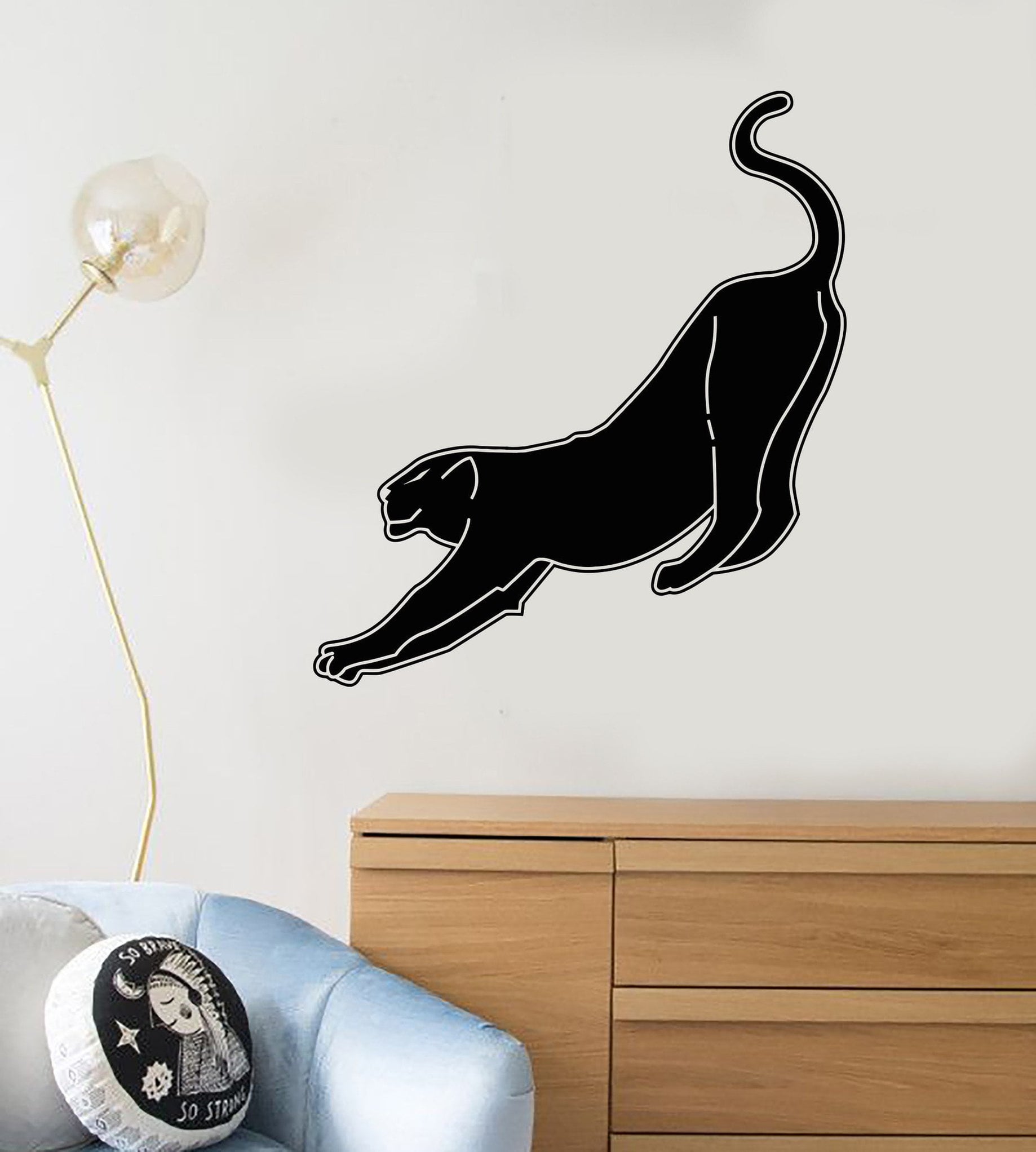 Vinyl Wall Decal Panther Predator Animal Tribal Stickers Mural Unique ...