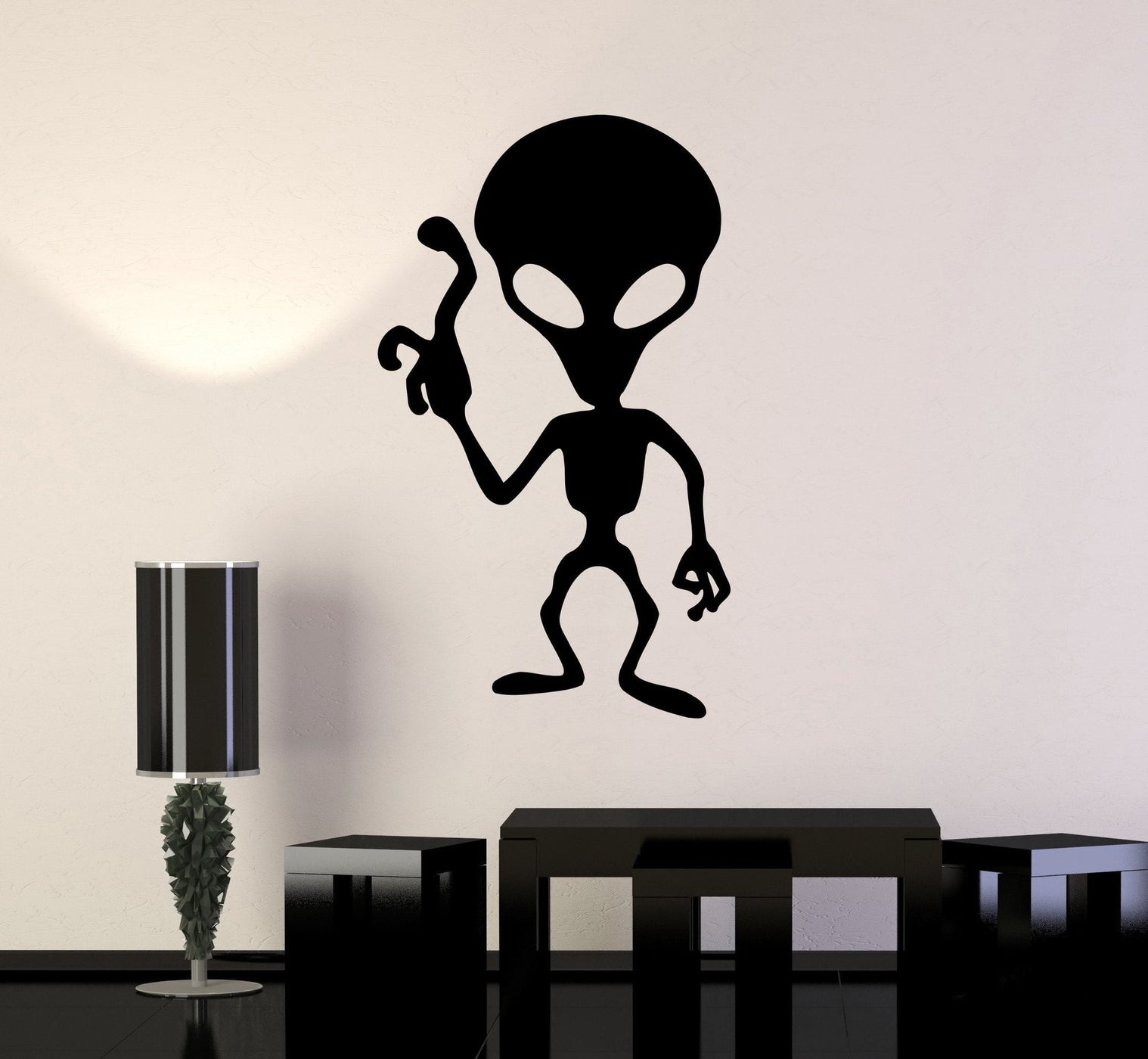 Vinyl Decal Alien UFO Child Room Humanoid Extraterrestrial Wall Sticke ...
