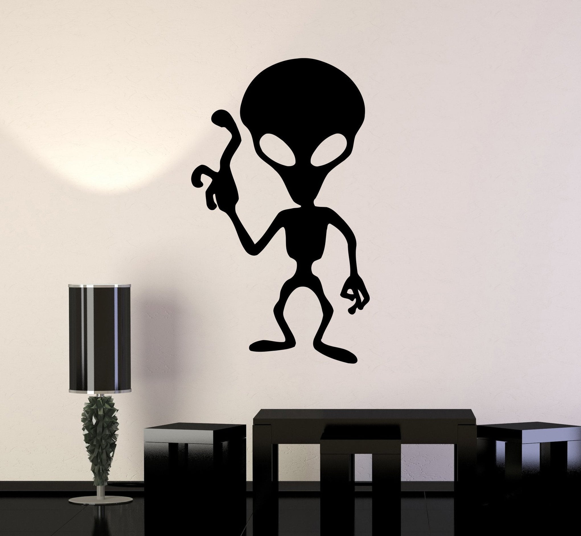 Vinyl Decal Alien UFO Child Room Humanoid Extraterrestrial Wall Sticke ...