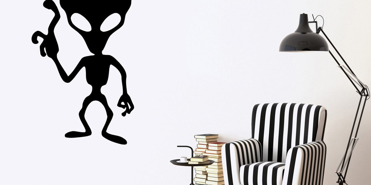 Vinyl Decal Alien UFO Child Room Humanoid Extraterrestrial Wall Sticke ...