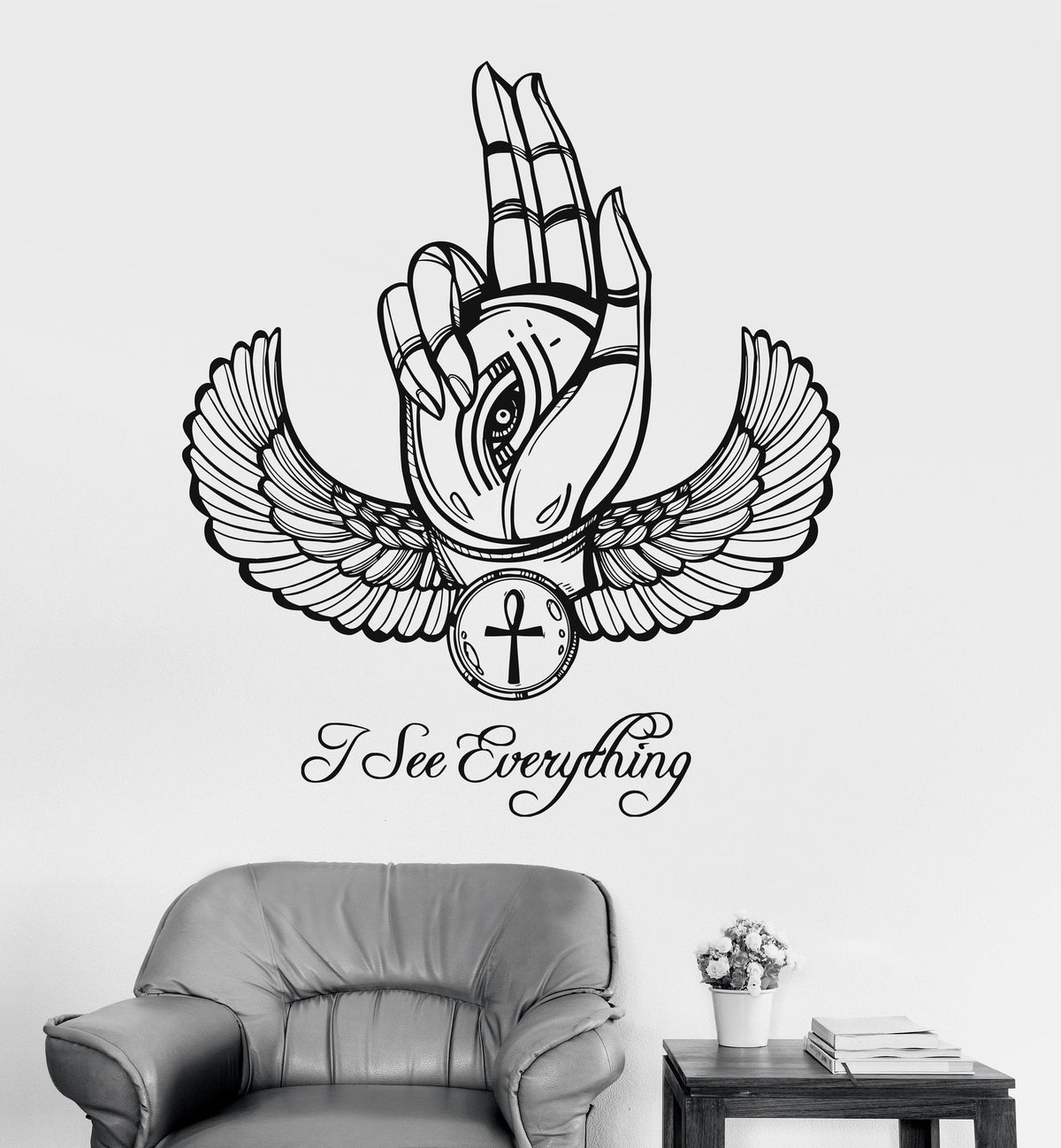 Vinyl Wall Decal Ancient Egypt Eye of Horus Ra Hand Talisman Stickers ...