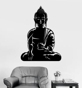 Vinyl Wall Decal Buddha Buddhism Meditation Room Yoga Stickers Mural U ...