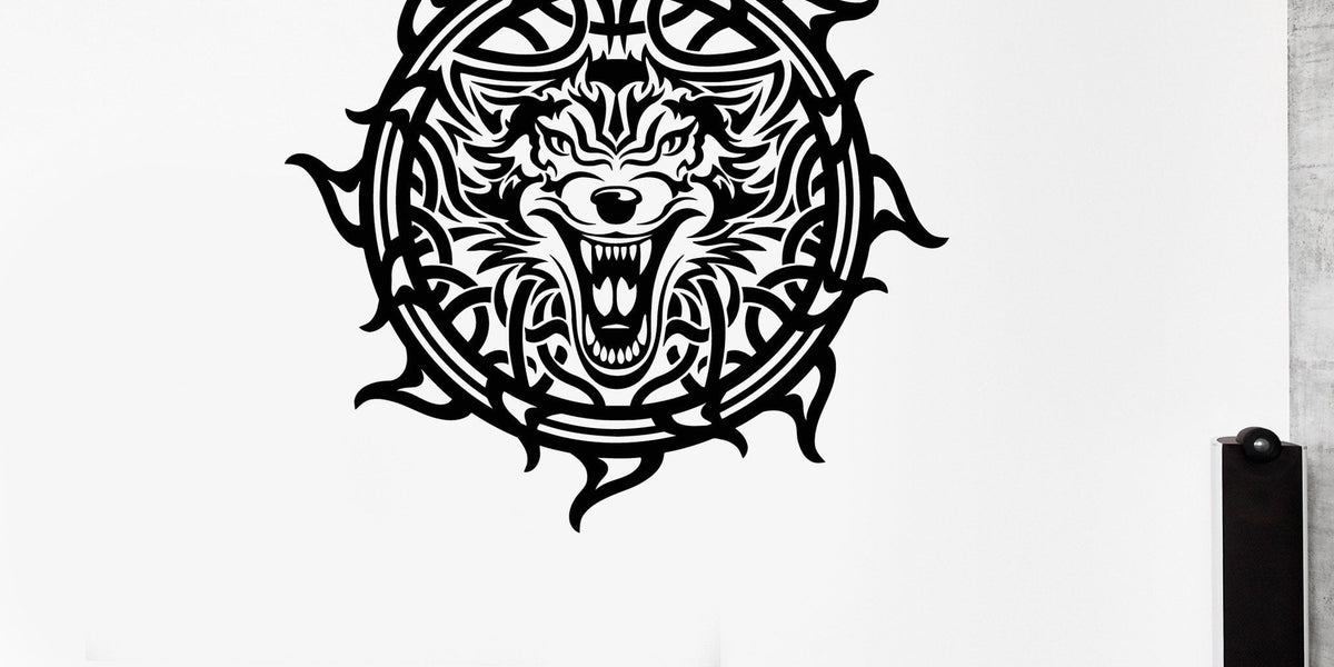 Wall Decal Celtic Patterns Irish Wolf Ireland Room Art Vinyl Stickers ...