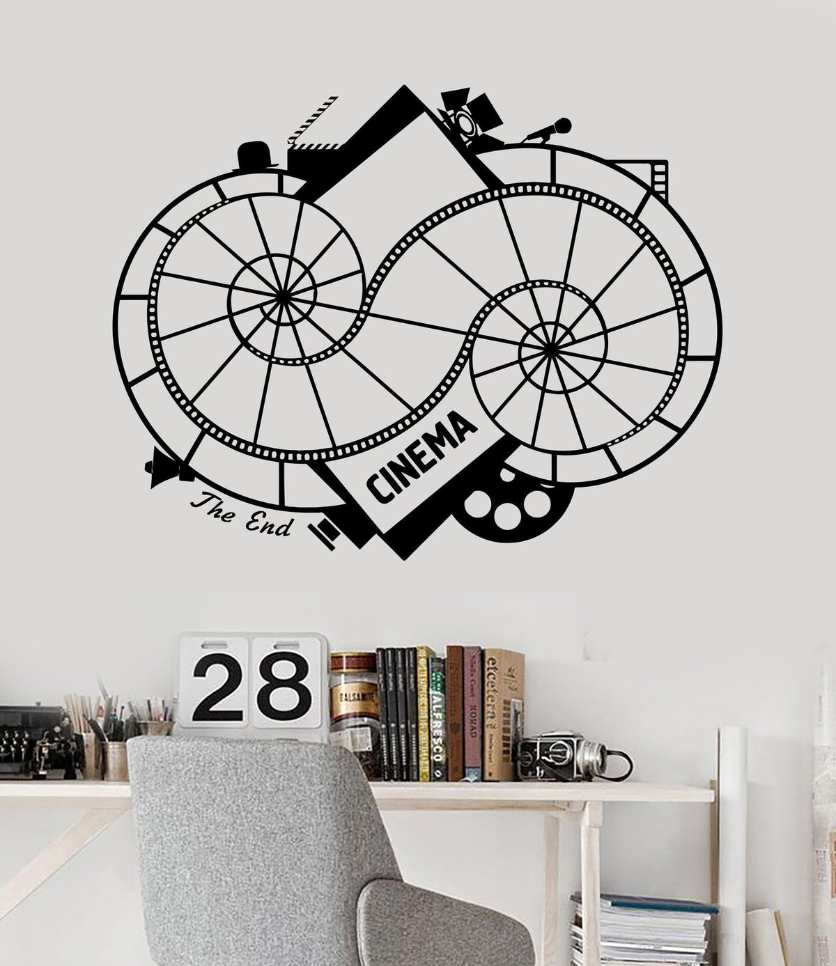 Vinyl Wall Decal Cinema Movie Art Film Filmstrip Cinematography Sticke ...