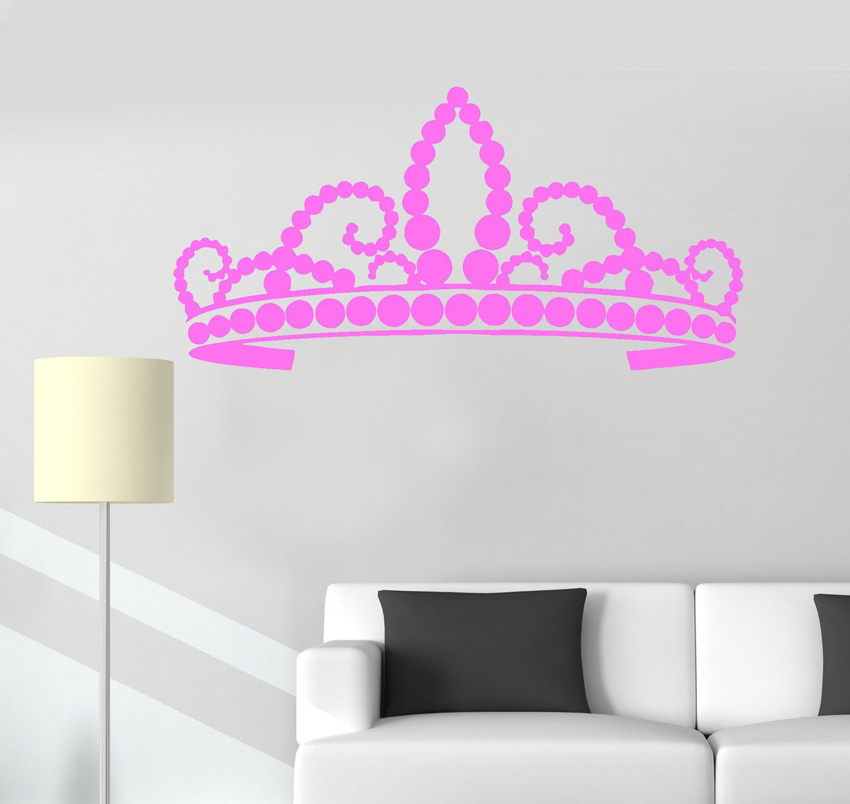 Vinyl Wall Decal Crown Queen Beautiful Princess Girl Room Stickers Uni ...