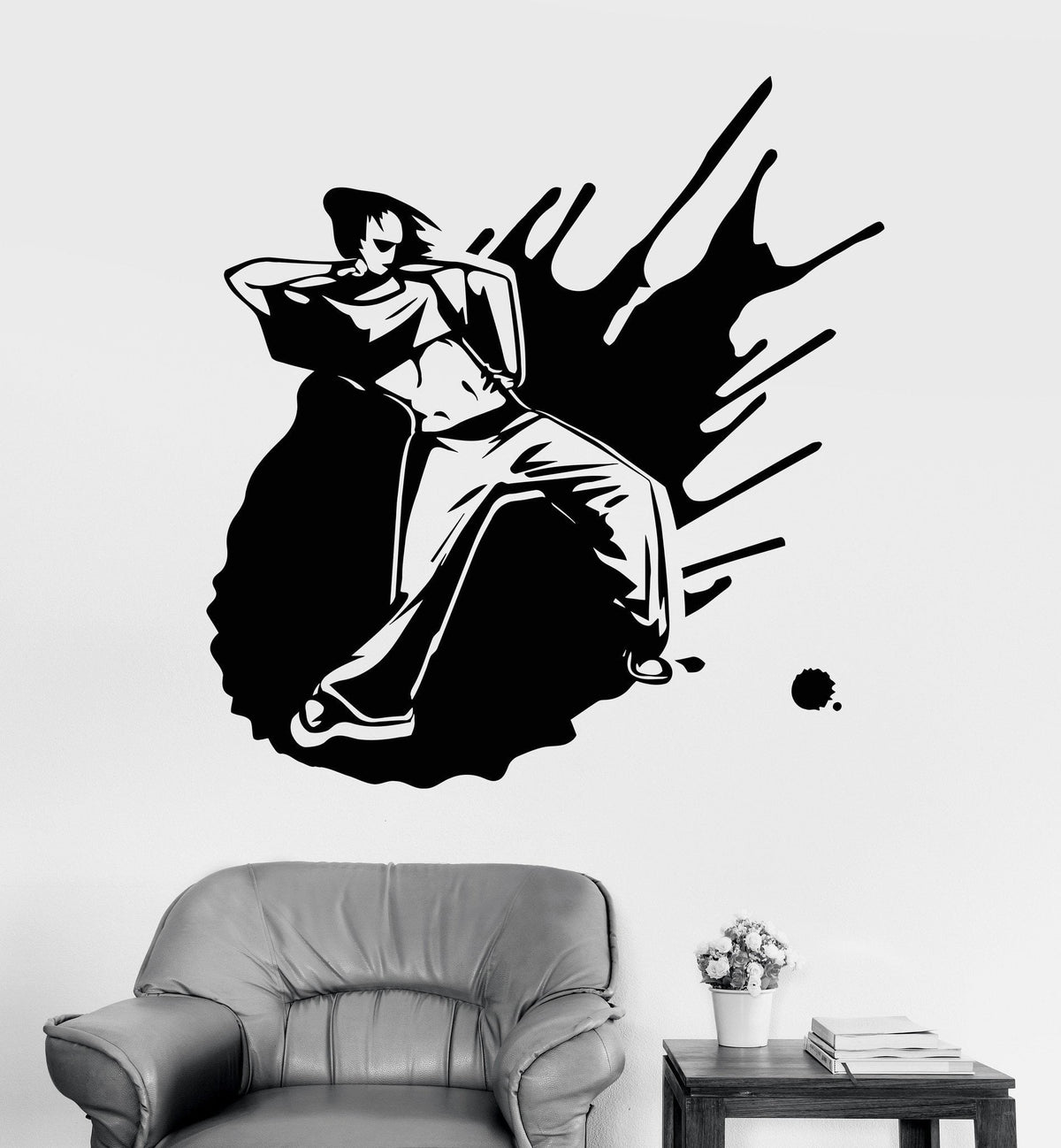 Wall Vinyl Decal Dance Hip Hop Girl Night Club Music Dancer Stickers U ...