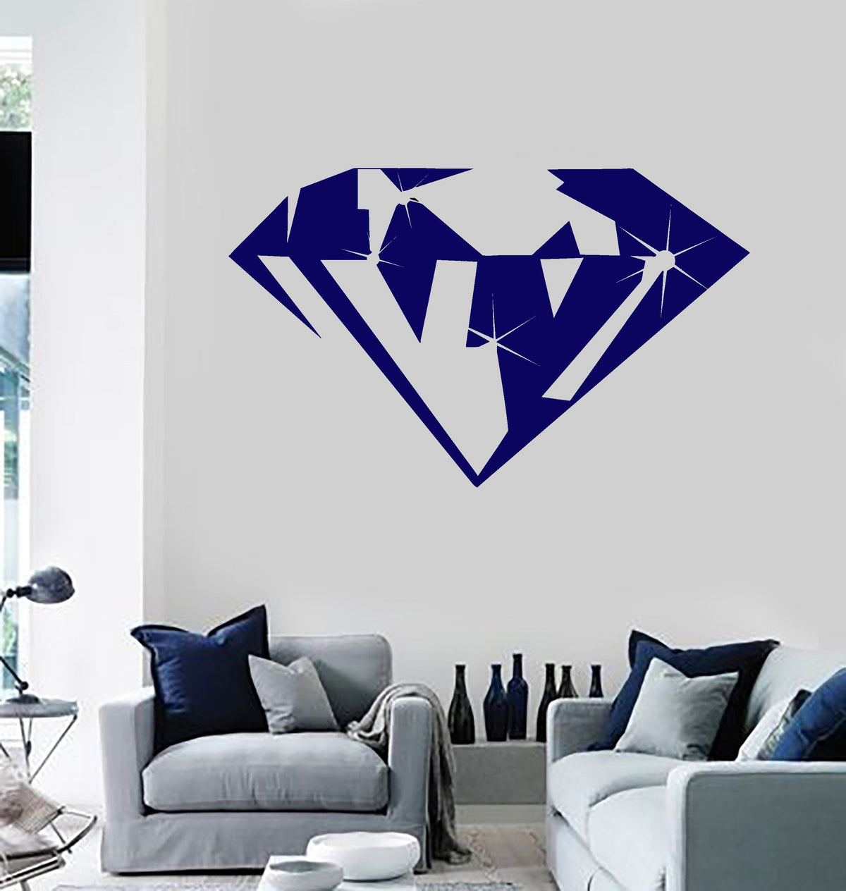 Vinyl Wall Decal Diamond Gemstone Jewelry Workshop Shop Stickers Uniqu ...