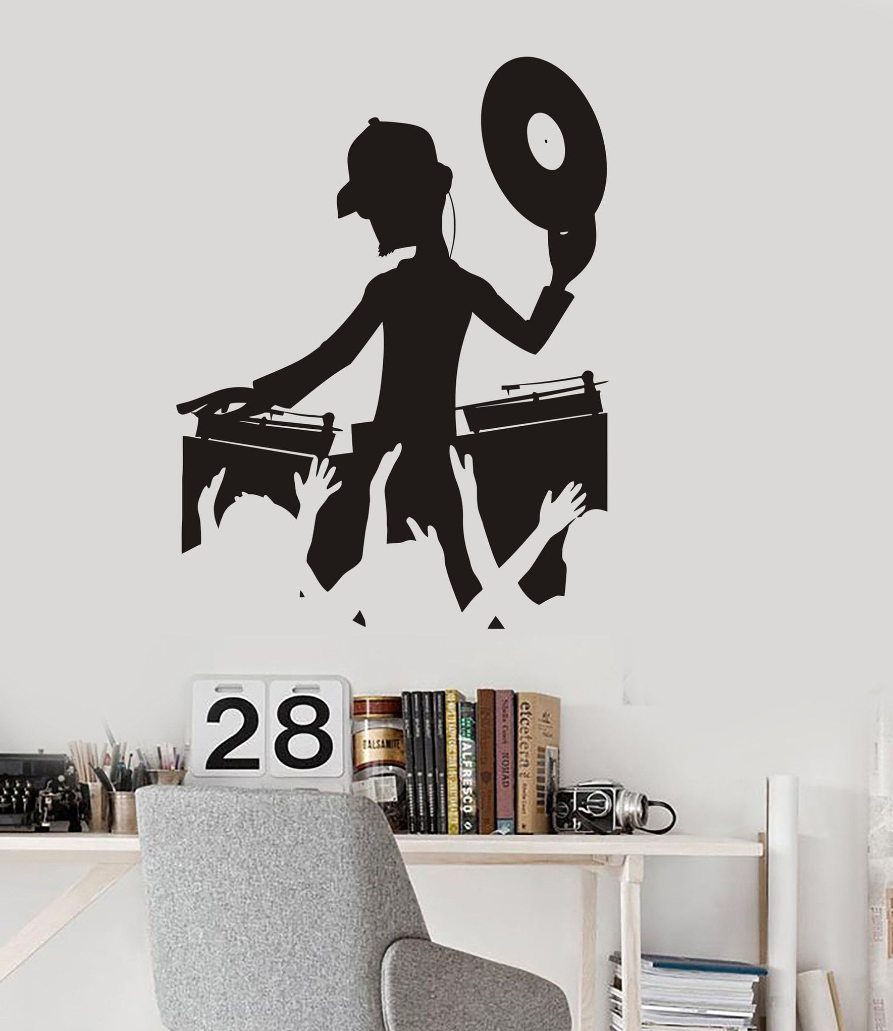 Wall Decal DJ Night Club Music Dance Floor Art Vinyl Stickers Unique G ...