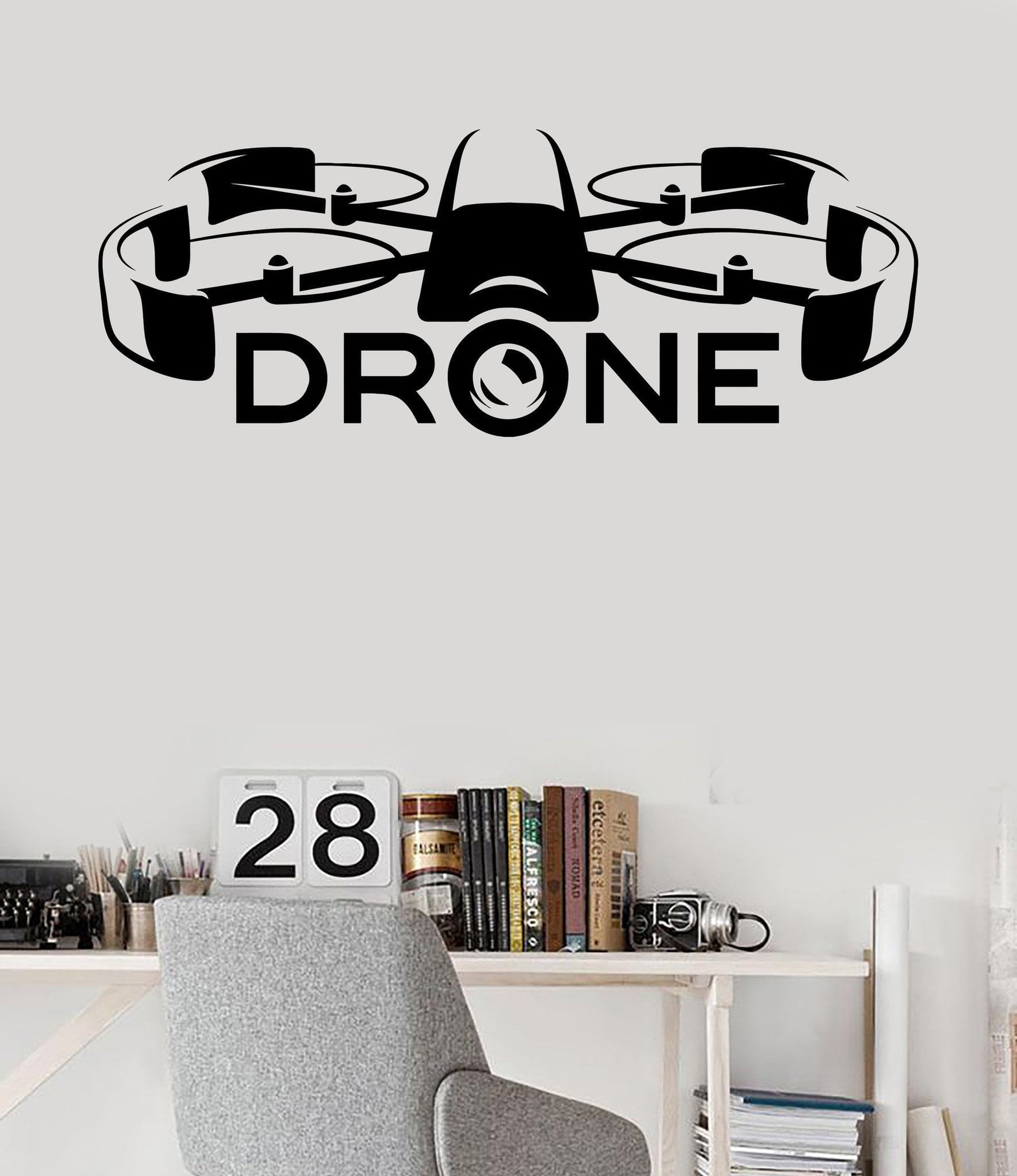 Vinyl Wall Decal Drone Racing UAV Newest Technologies Stickers Unique ...