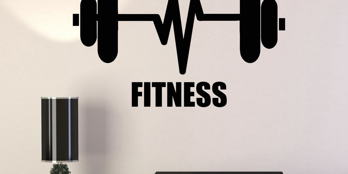 Vinyl Wall Decal Fitness Barbell Bodybuilding Sports Gym Stickers Uniq ...