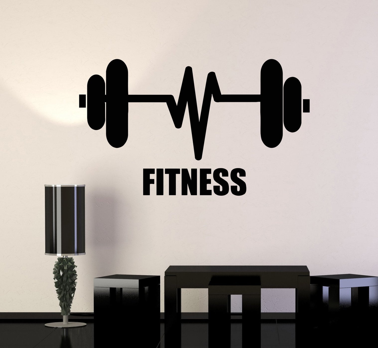 Vinyl Wall Decal Fitness Barbell Bodybuilding Sports Gym Stickers Uniq ...