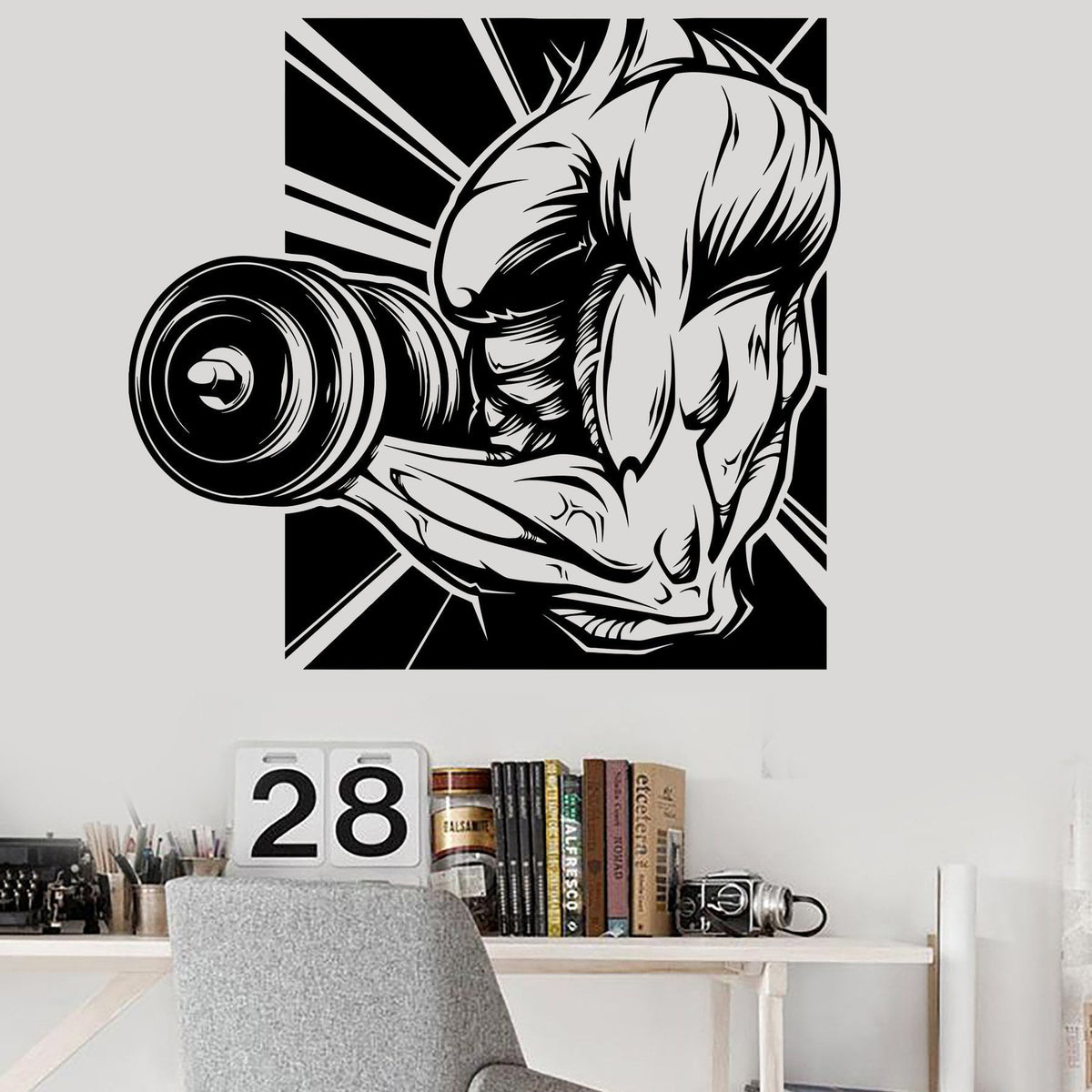 Vinyl Wall Decal Gym Fitness Motivation Bodybuilding Sports Stickers M ...
