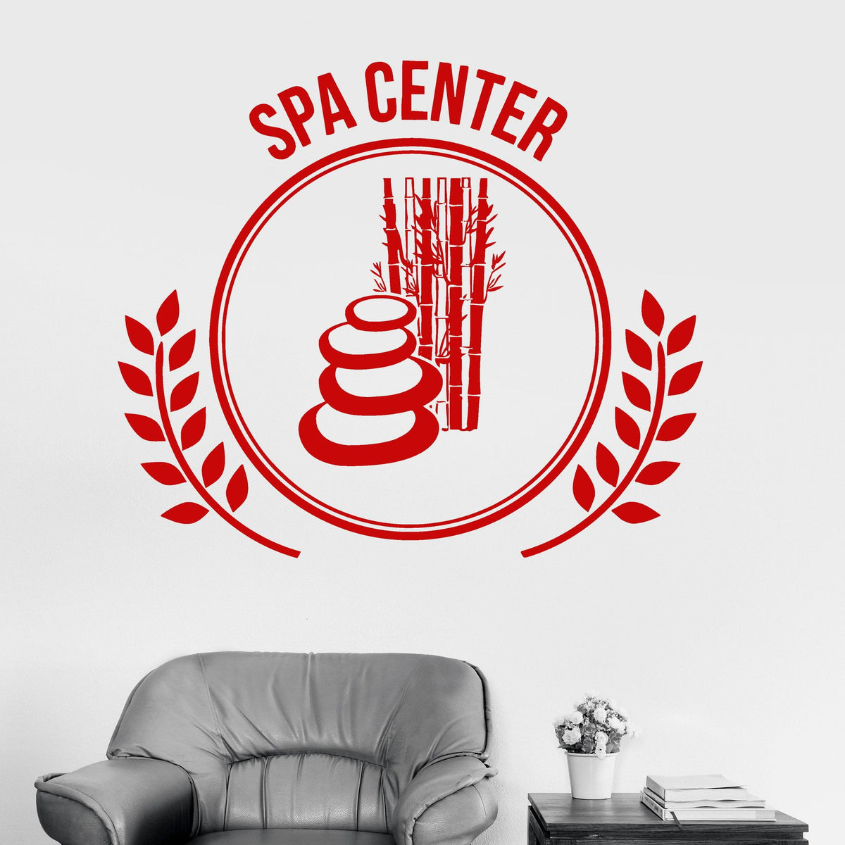 Vinyl Wall Decal Spa Center Beauty Salon Woman Relax Massage Stickers ...