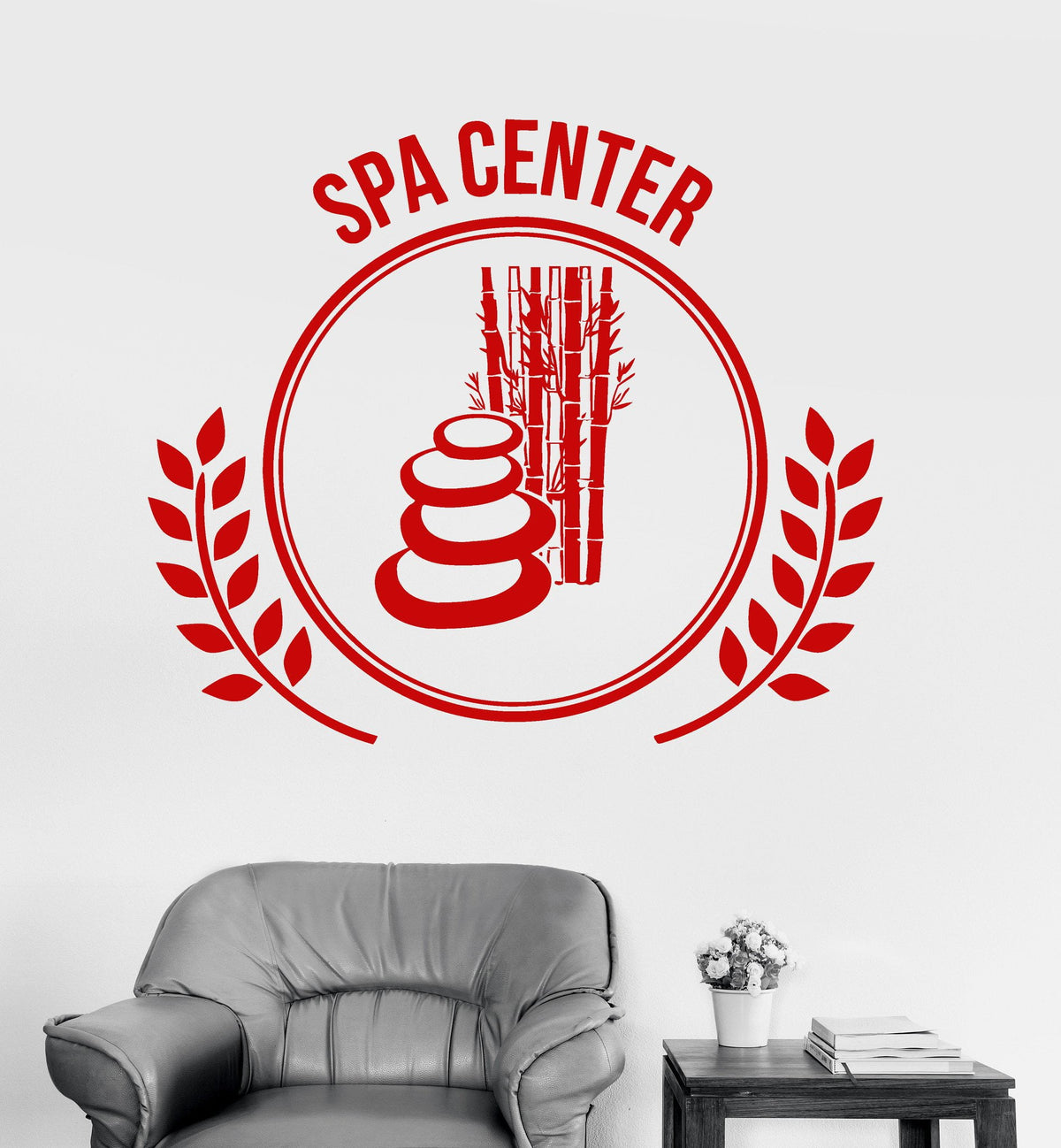Vinyl Wall Decal Spa Center Beauty Salon Woman Relax Massage Stickers ...