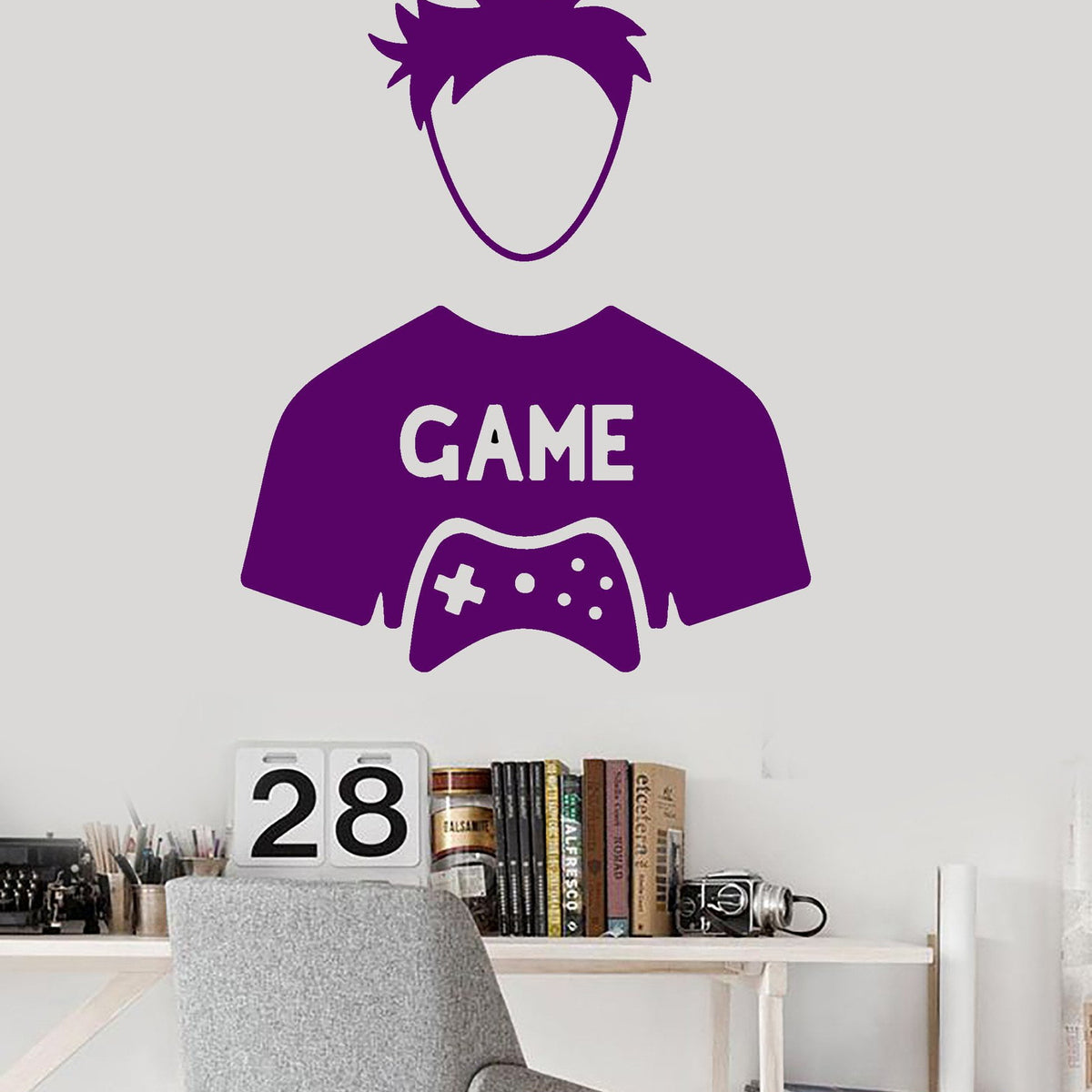 Vinyl Wall Decal Gamer Video Game Kids Room Boy Play Stickers Unique G ...