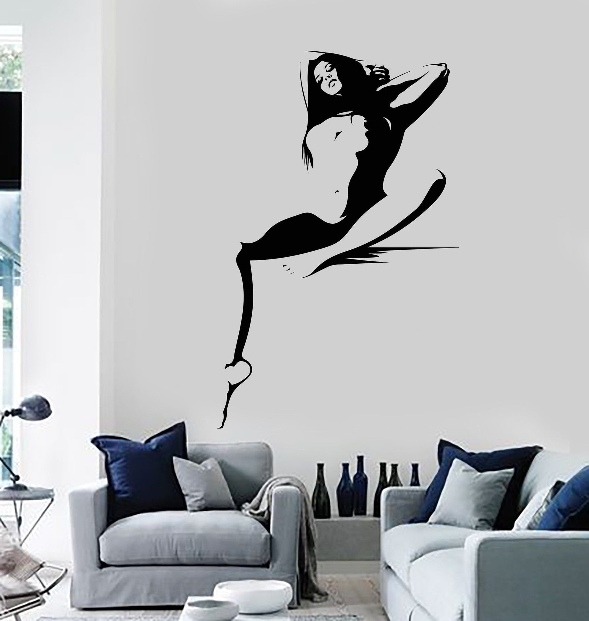 Vinyl Wall Decal Hot Sexy Woman Naked Girl Adult Decor Stickers ...