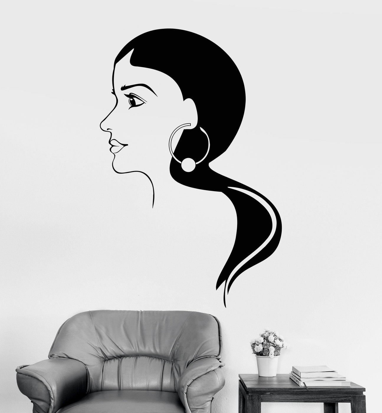Vinyl Wall Decal India Beauty Beautiful Women Stickers Mural Unique Gi ...