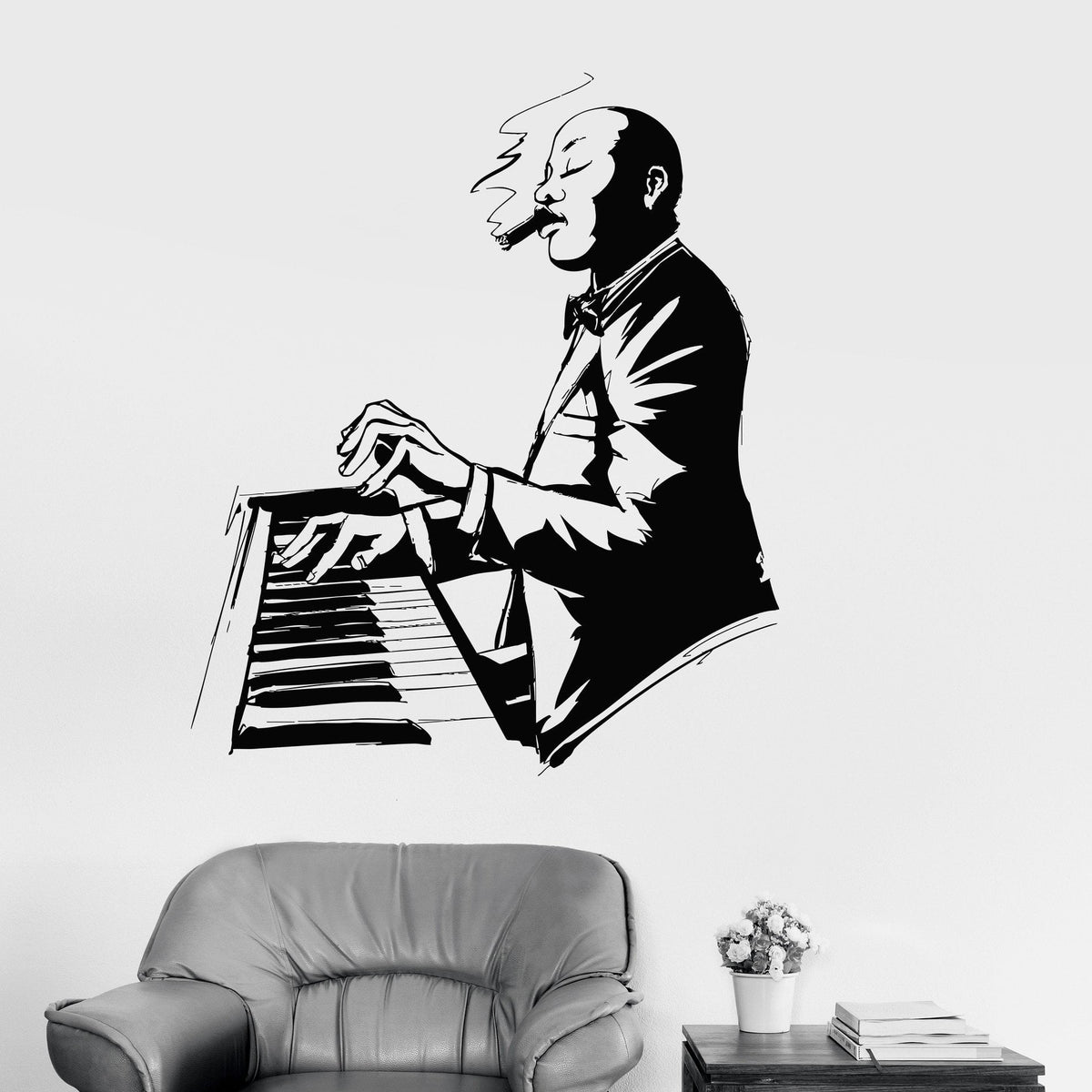 Wall Vinyl Decal Jazz Singer Music Musical Art Mural Stickers Unique G ...