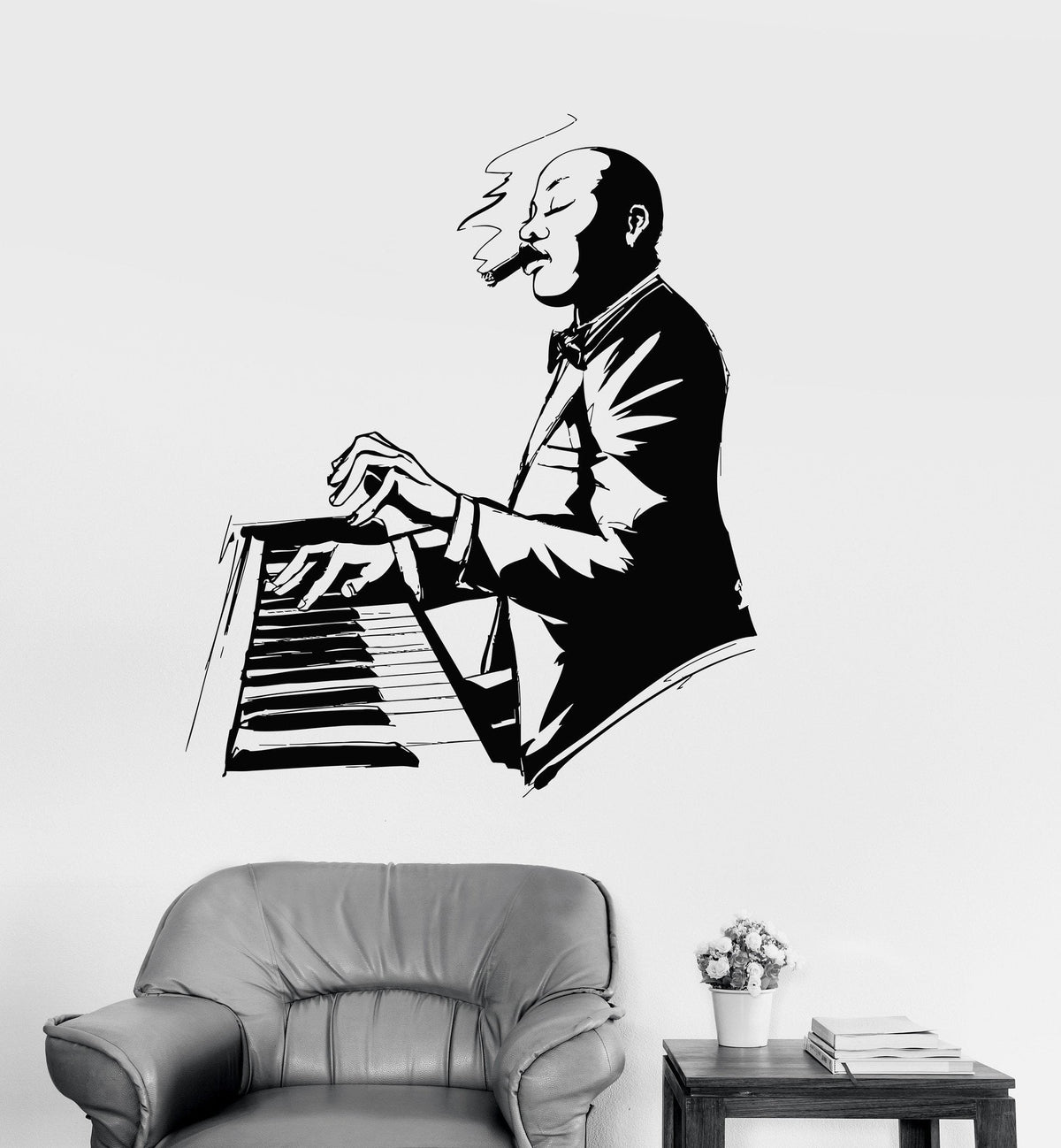 Wall Vinyl Decal Jazz Singer Music Musical Art Mural Stickers Unique G ...