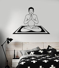 Vinyl Decal Yoga Meditation Hinduism India Buddhism Wall Stickers Uniq ...