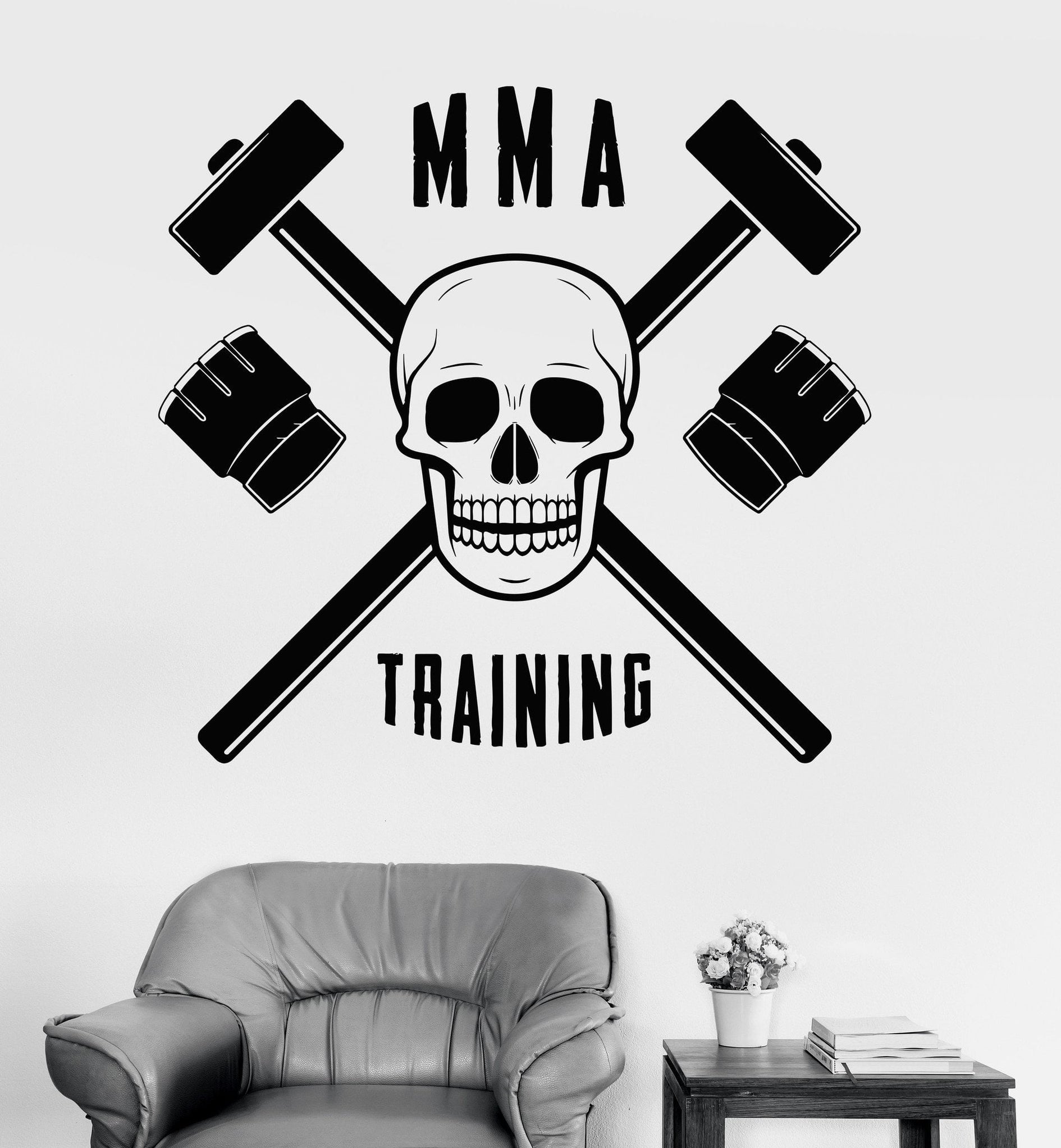 Vinyl Wall Decal MMA Training Martial Arts Fight Club Sports Stickers ...