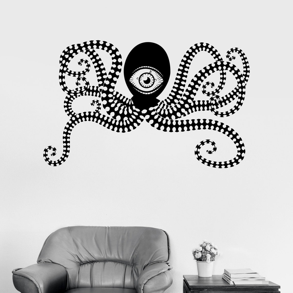 Vinyl Wall Decal Octopus Tentacles Eye Marine Ocean Decor Stickers Uni ...