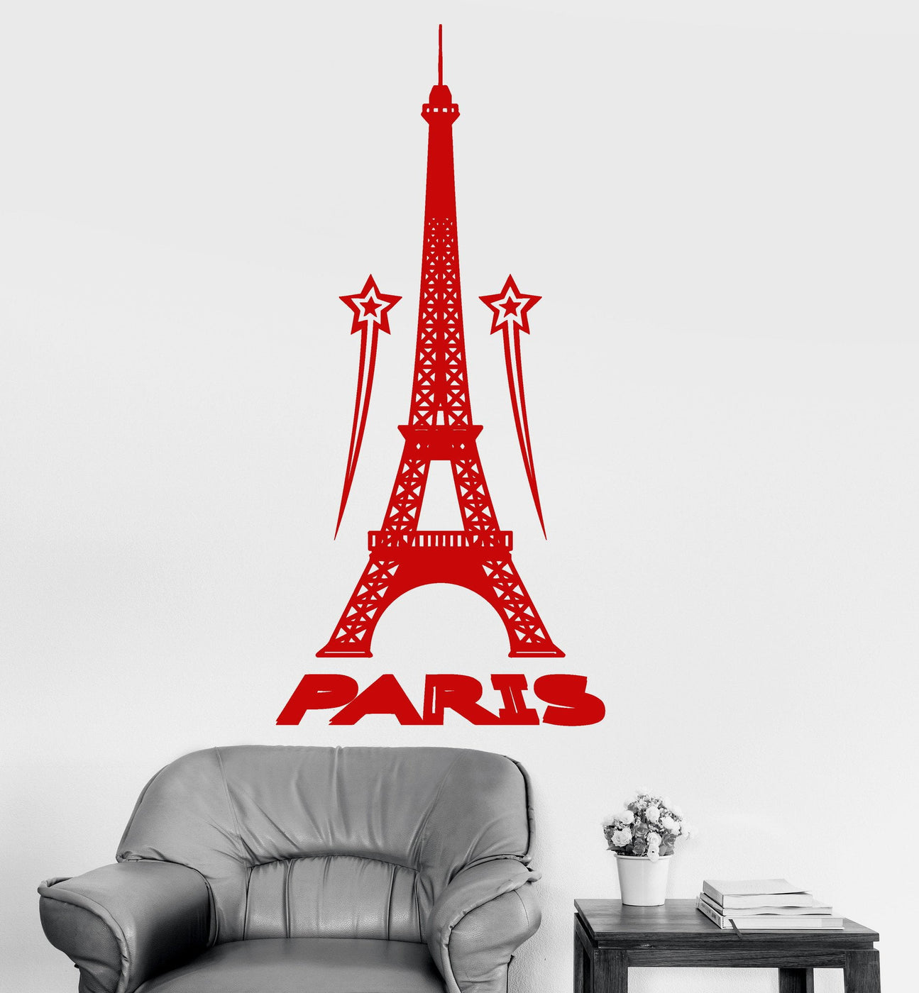 Vinyl Wall Decal Paris Eiffel Tower France French Decor Stickers (ig32 ...