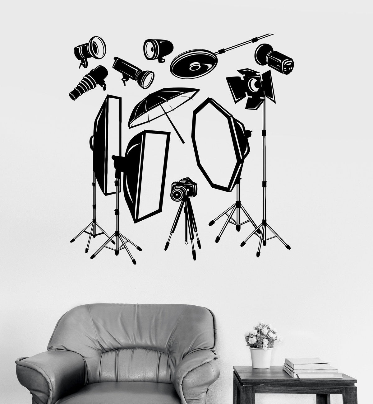 Vinyl Wall Decal Photo Studio Equipment Photographer Stickers Mural Un ...