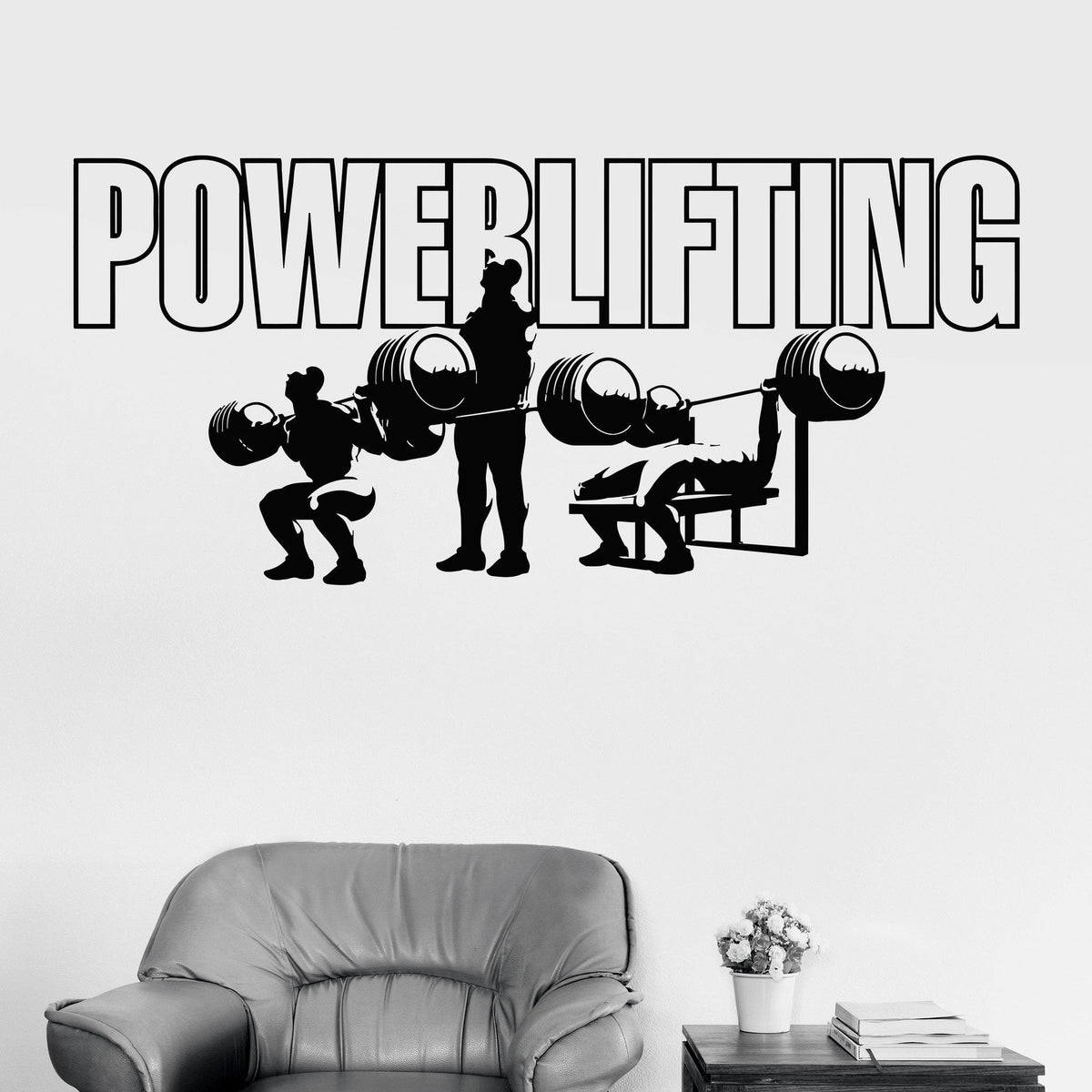 Vinyl Wall Decals Powerlifting Gym Sports Bodybuilding Stickers Unique ...