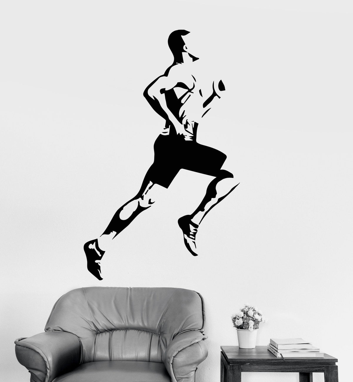 Vinyl Wall Decal Runner Athlete Athletics Healthy Motivation Stickers ...