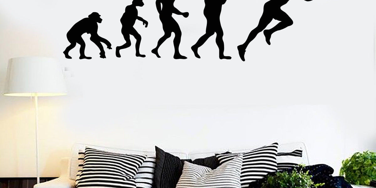 Vinyl Wall Decal Running Runner Evolution Sport Run Stickers Unique Gi ...