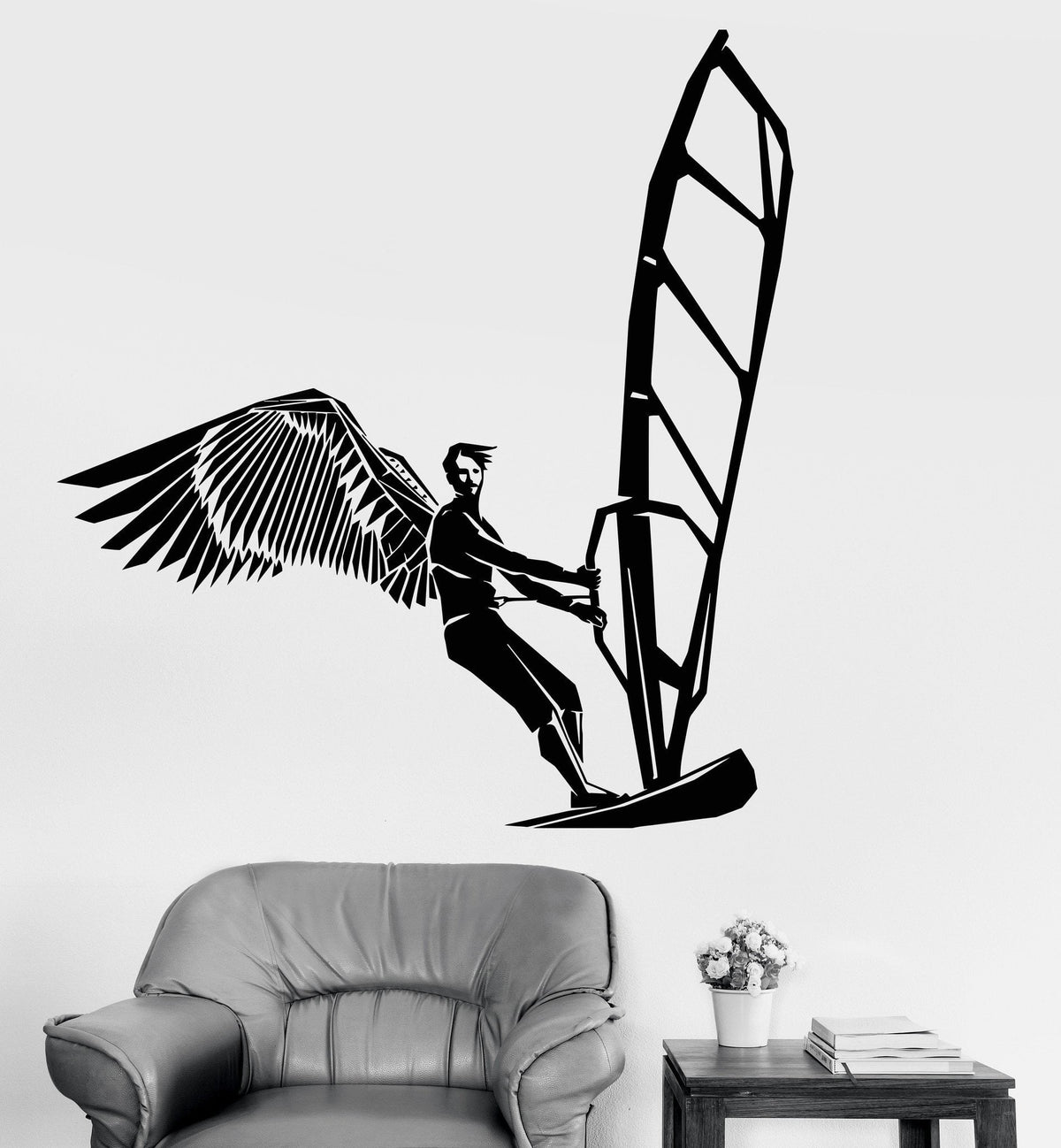 Vinyl Wall Decal Surfing Surf Wings Beach Extreme Sports Stickers Uniq ...