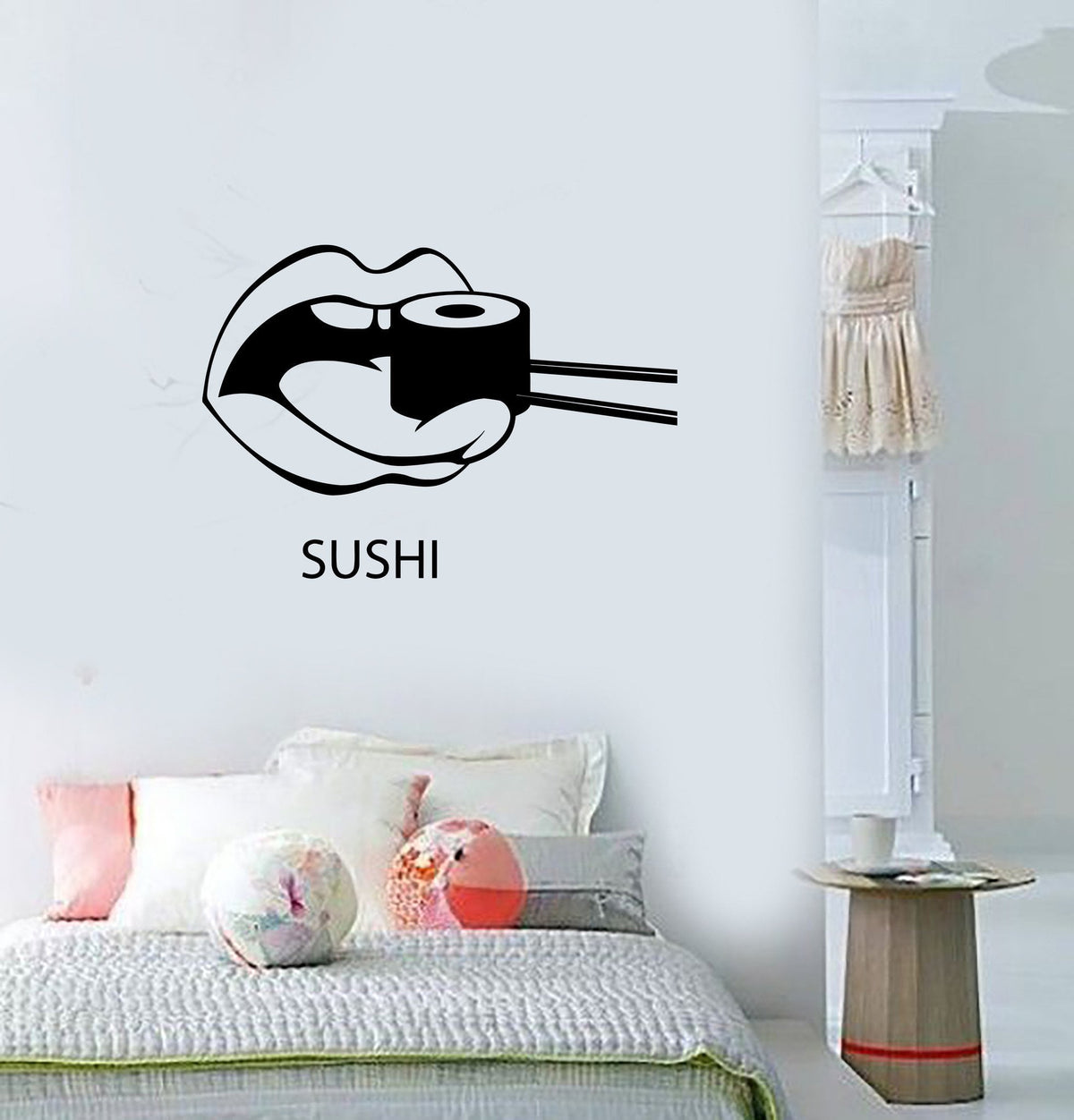 Wall Decal Sushi Food Japan Oriental Restaurant Vinyl Stickers Art Mur ...