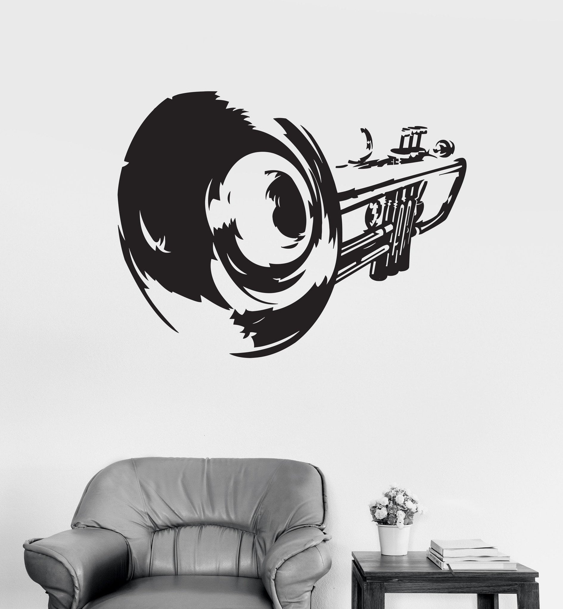Vinyl Decal Trumpet Musical Instrument Music Art Decor Wall Stickers U ...