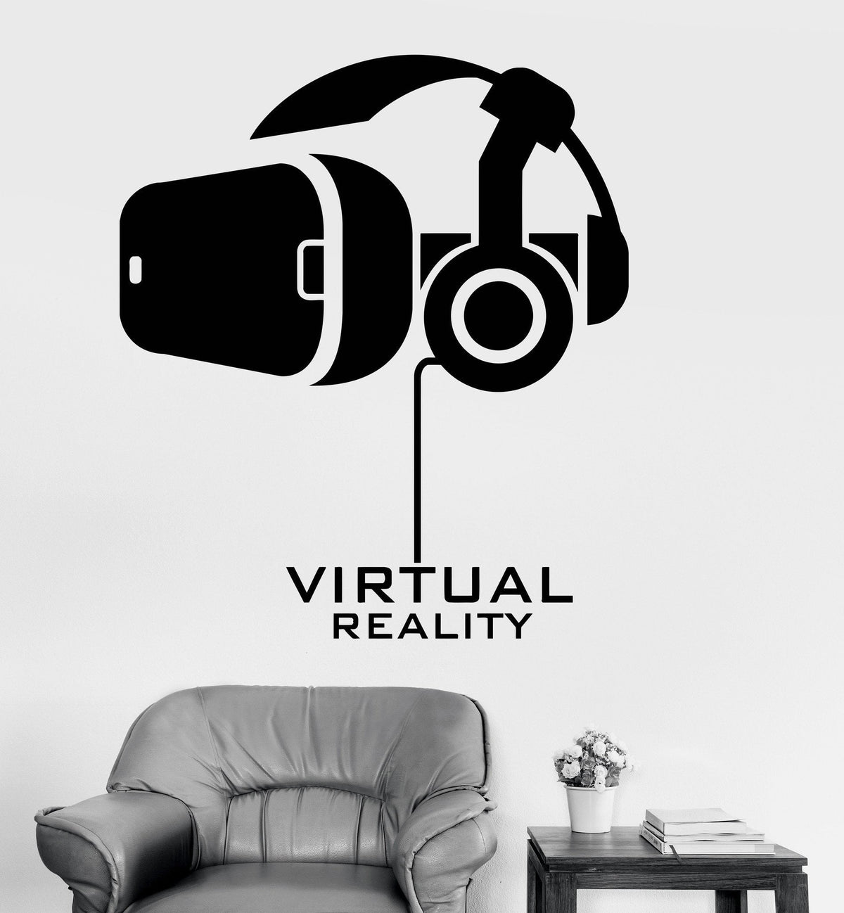 Vinyl Wall Decal Virtual Reality Computer Technology Stickers Mural Un ...